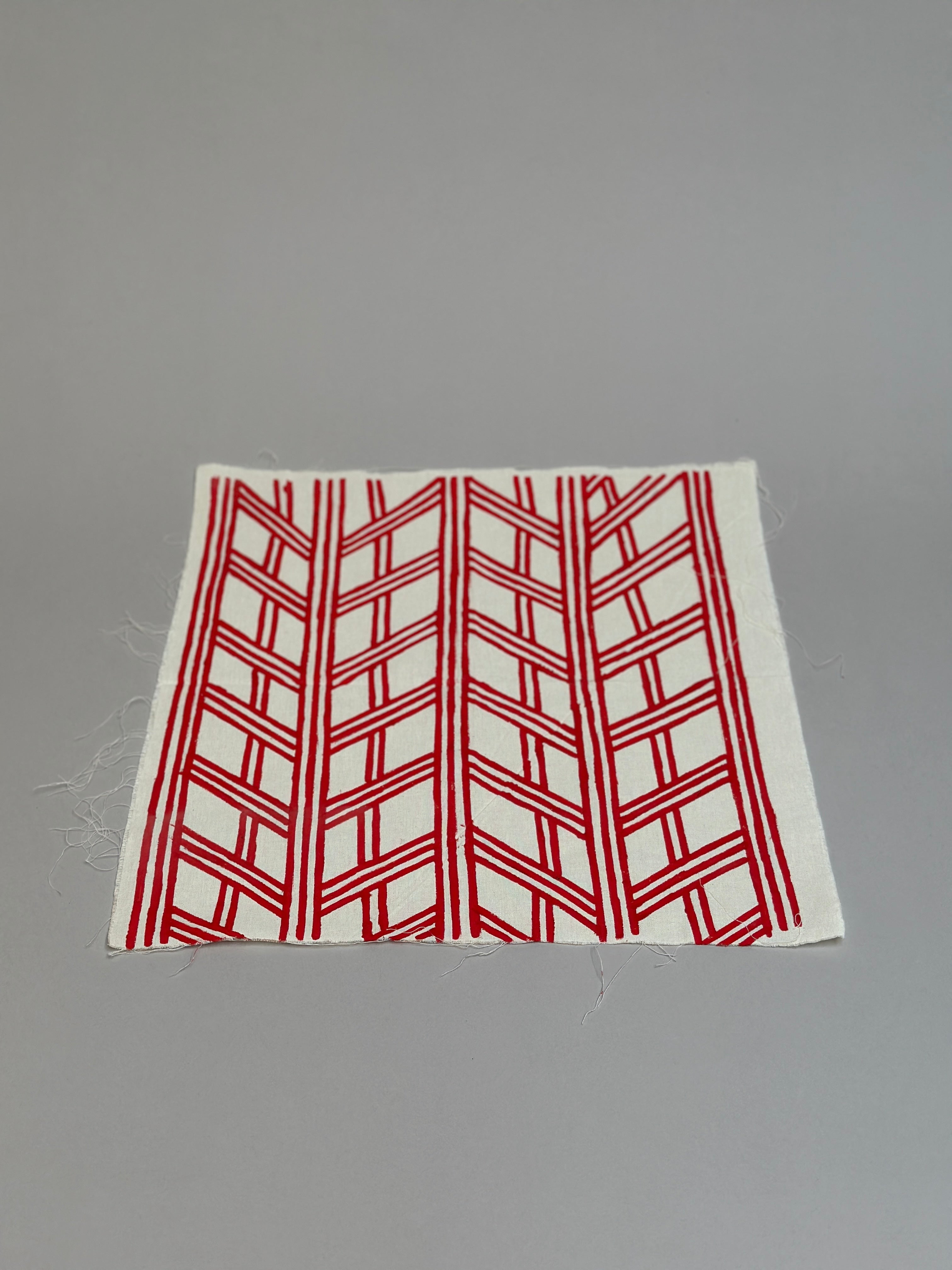 18" x 18" Red Graphism by Kayapo – Incausa